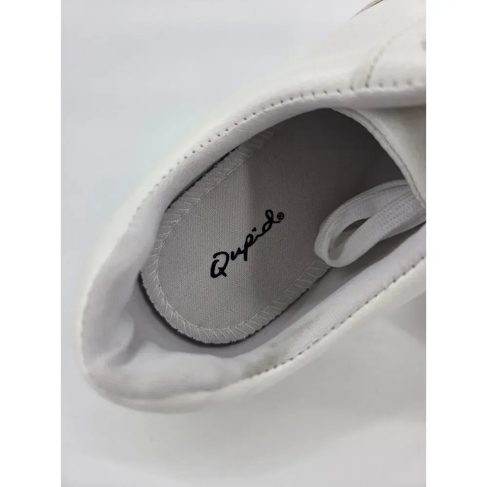Qupid | Shoes | New Qupid Tampa White Metallic Rainbow Pride Platform ...